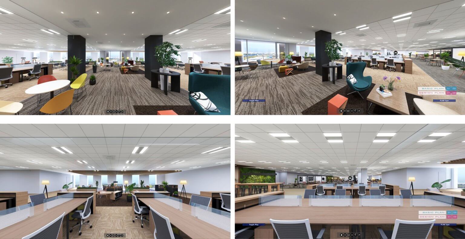 【PROJECT】「HANEDA INNOVATION CITY オフィス内観 VR制作」 | 株式会社プランテック │ Plantec, Inc.